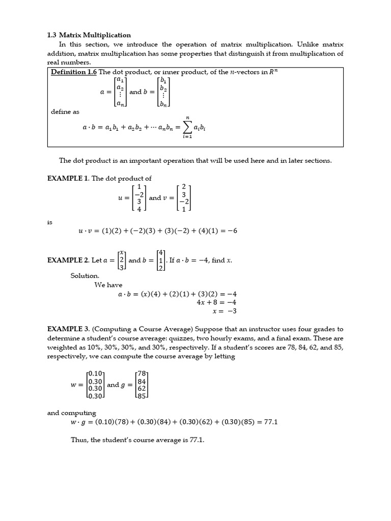 Chapter I Linear Equations and Matrices B | PDF