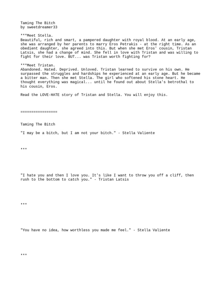 Taming The Bitch | PDF | Laughter