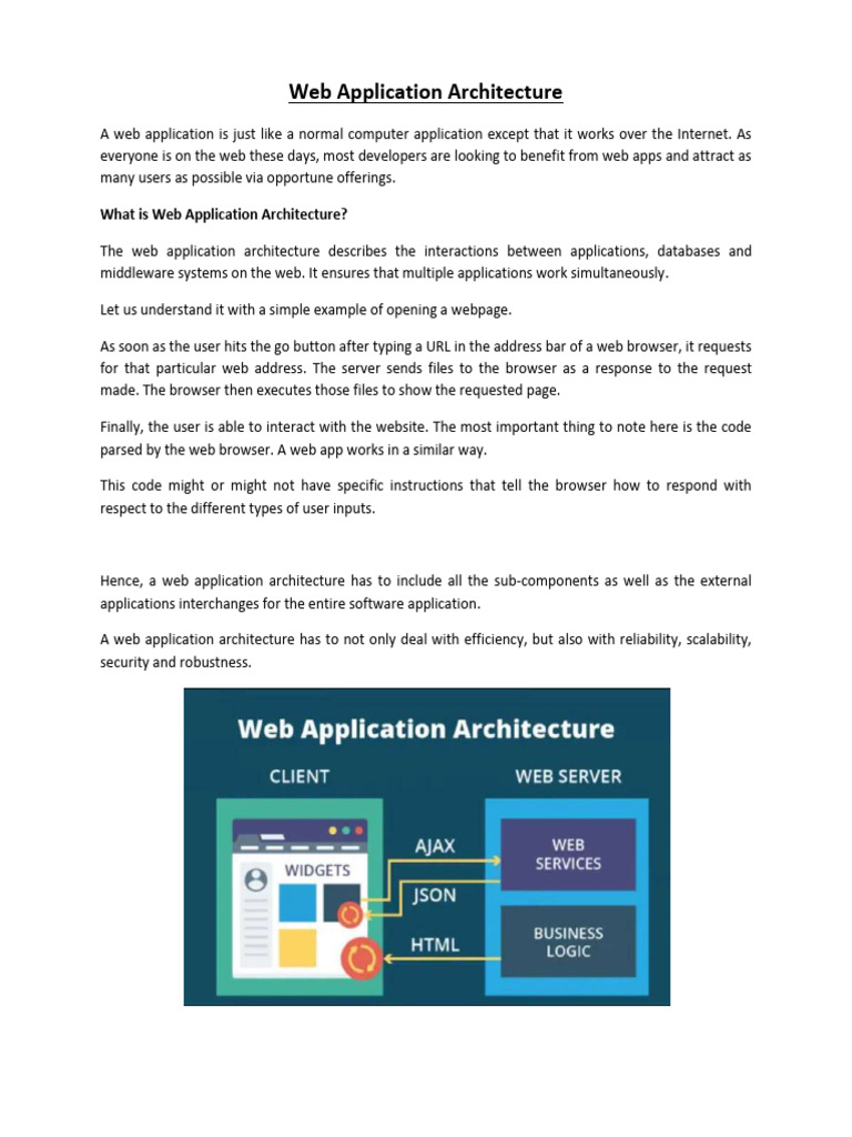Web Application Architecture. | PDF | Web Service | World Wide Web