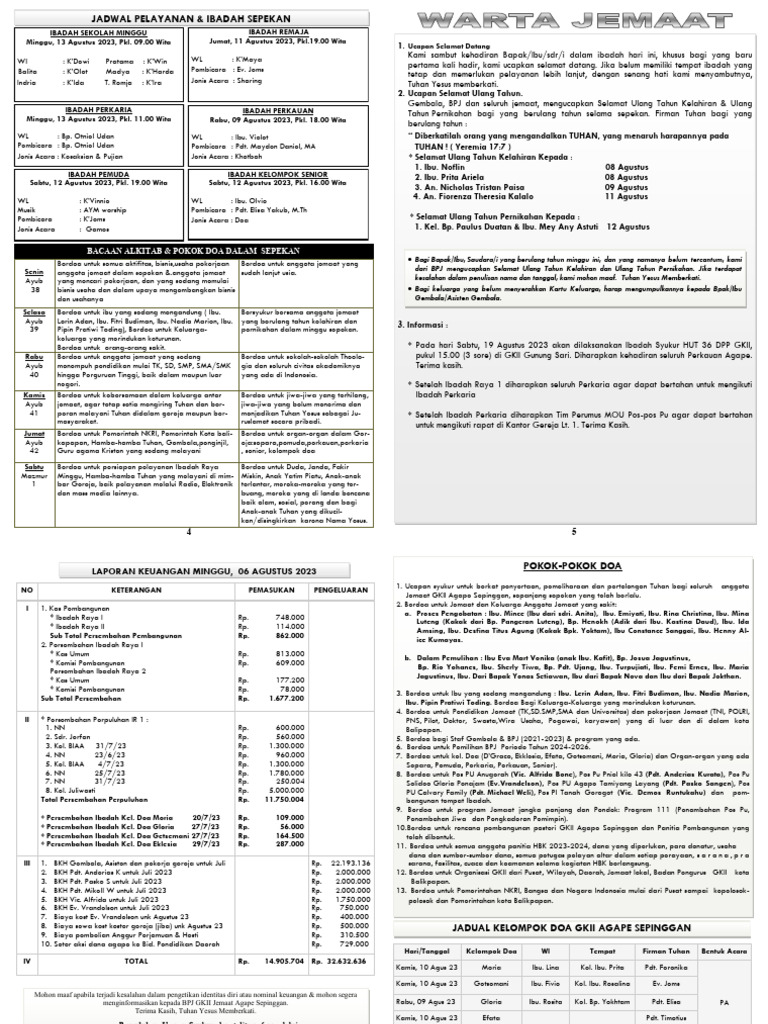 Susunan Ibadah | PDF