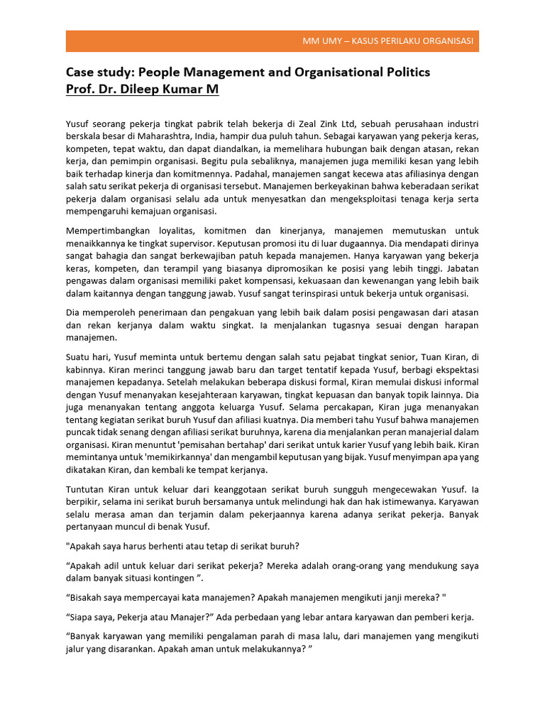 OB Case Power and Politics | PDF