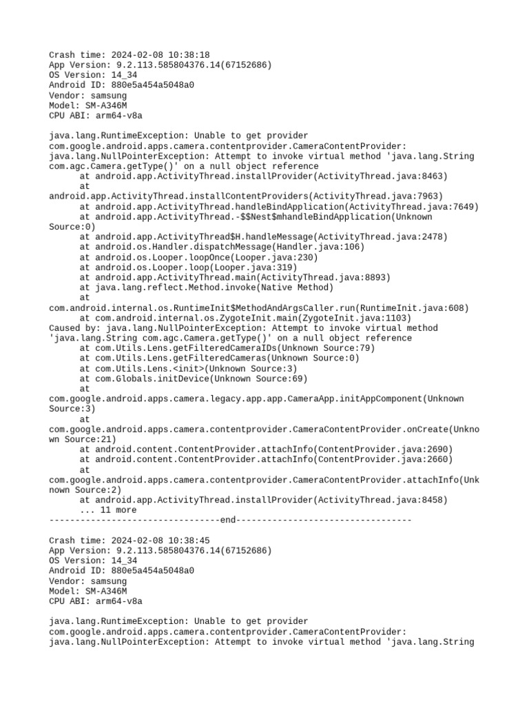 crash_20240208. | PDF | Java (Programming Language) | Android (Operating System)