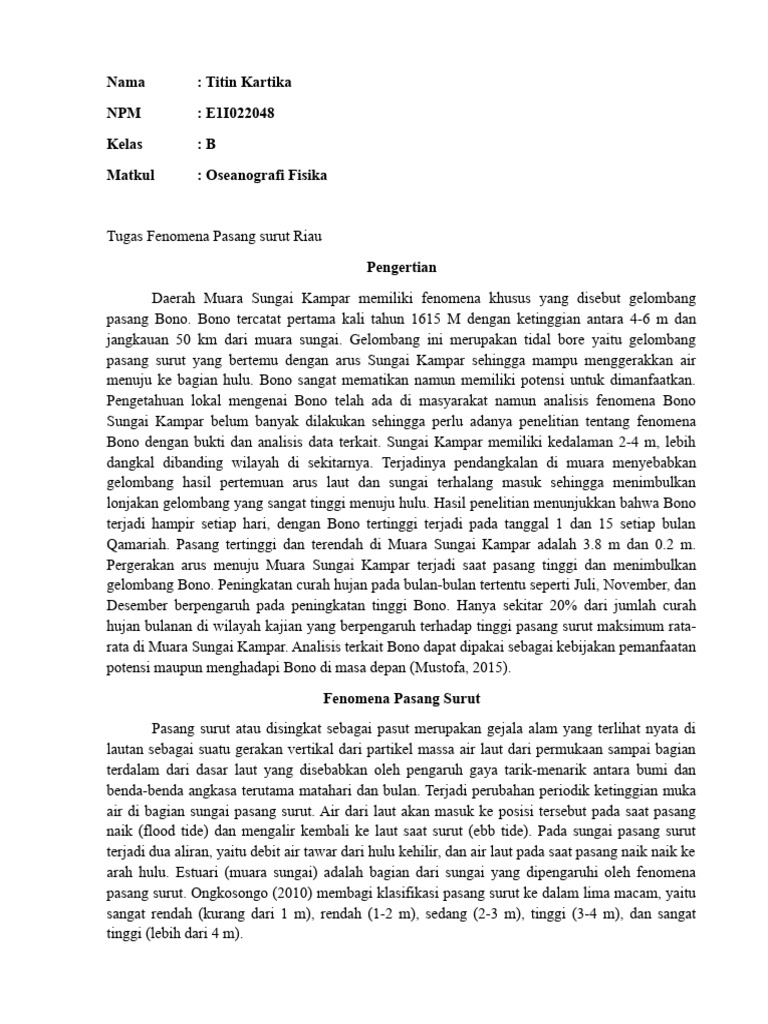 Oseanografi Fisika Titin | PDF