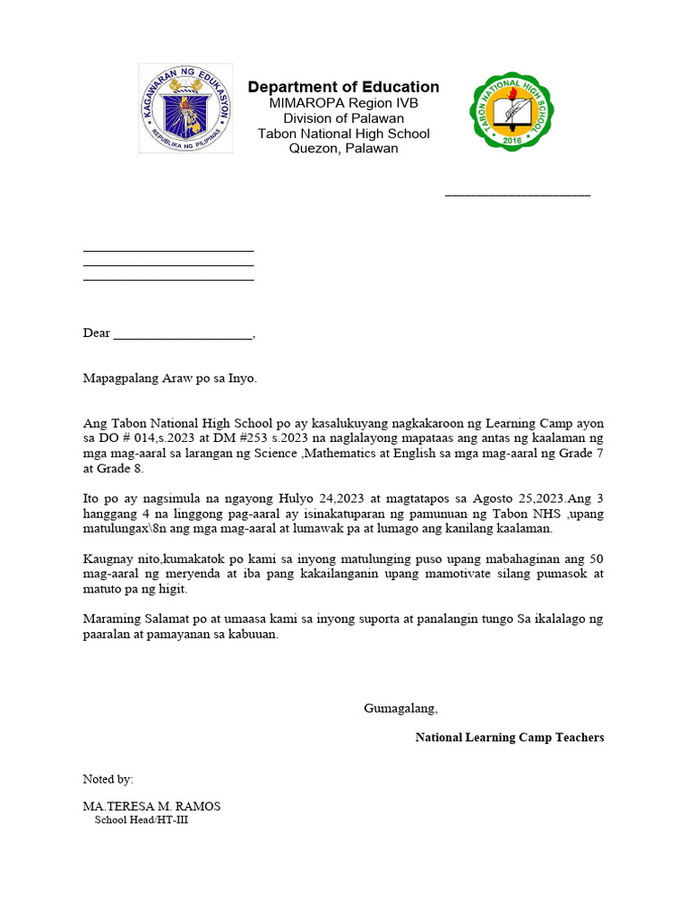 Letter NLC SOLICIT | PDF