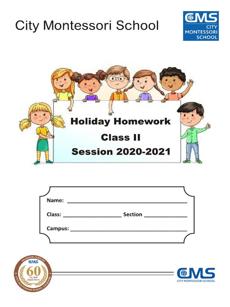 Holiday Homework Class 2 2020 1 | PDF