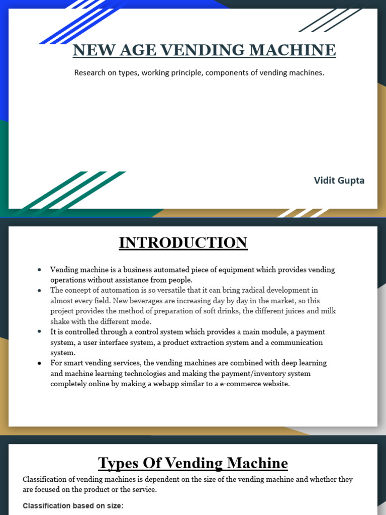 Research On New Age Vending Machine | PDF | Vending Machine | Sensor