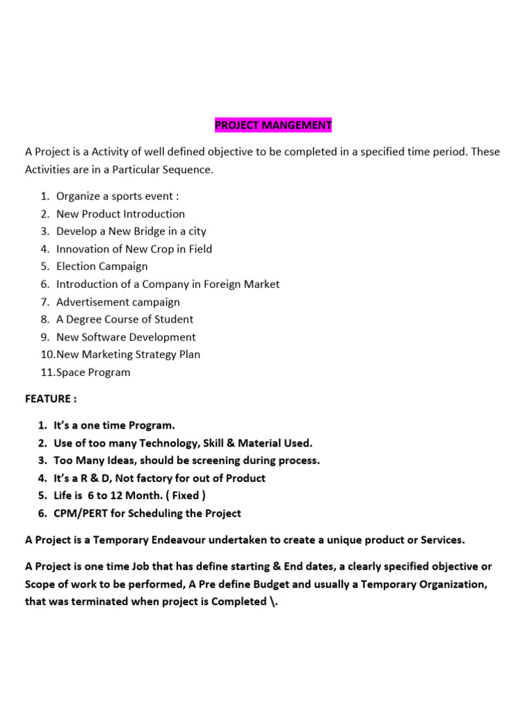 Project Management 1 | PDF | Project Management | Business Economics