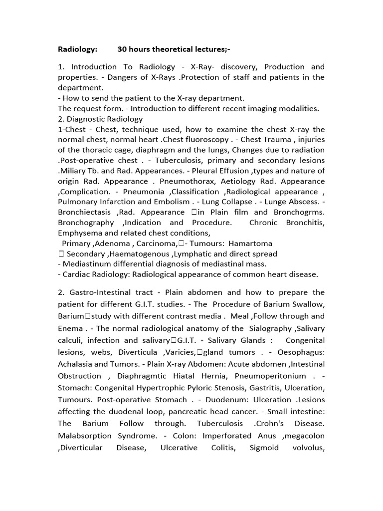 Radiology | PDF | Thorax | Radiology