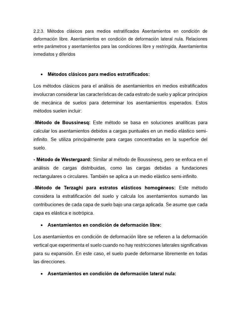 Método de Westergaard: Similar Al Método de Boussinesq, Pero Se Enfoca ...