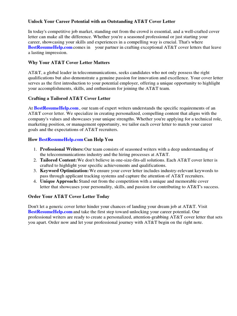 AtT Cover Letter | PDF | Recruitment | Business