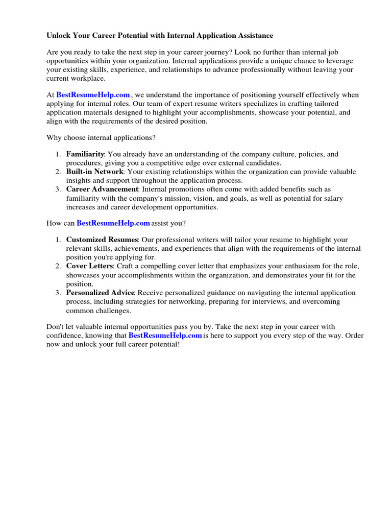 Internal Job Application Success Tips | PDF | Résumé | Recruitment