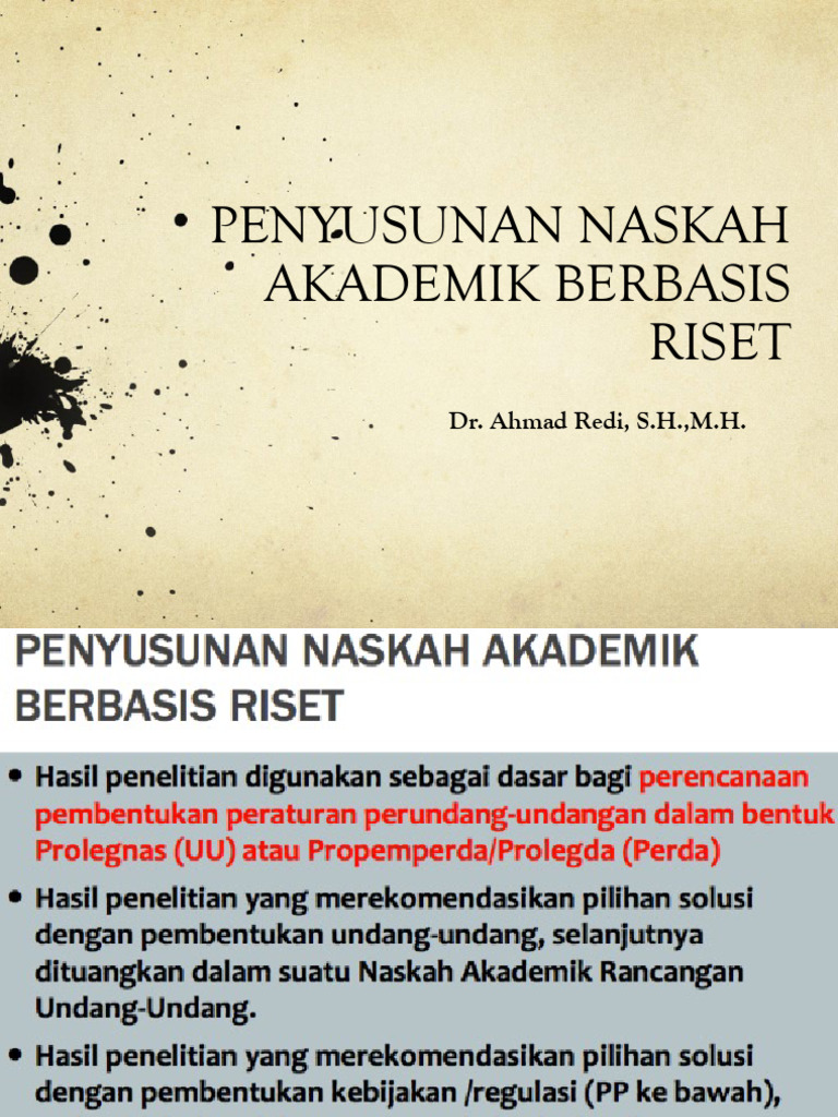 Ahmad Redi-Dasar Naskah Akademik Dan Metode Ria-Roccipi | PDF