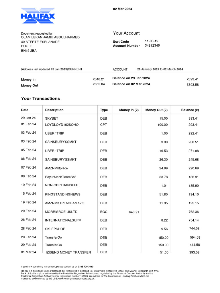 Jamiu - Halifax Statement Mar2 | PDF | Economies | Private Sector