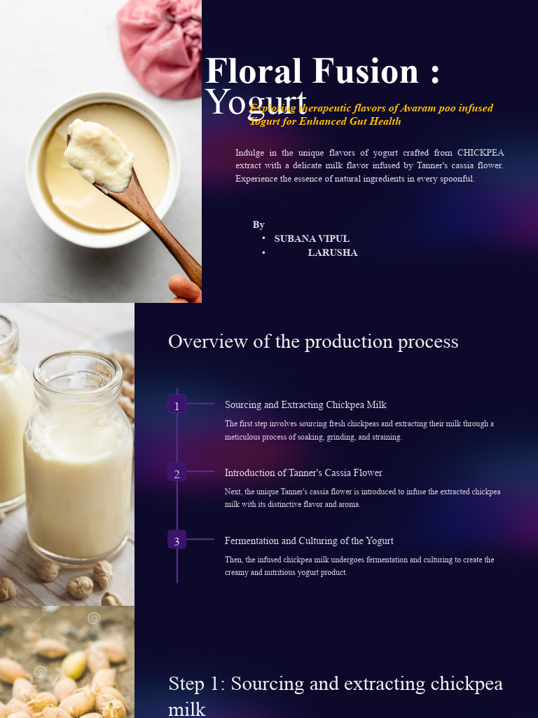 Chickpea Yogurt with Floral Essence | PDF | Yogurt | Mill (Grinding)