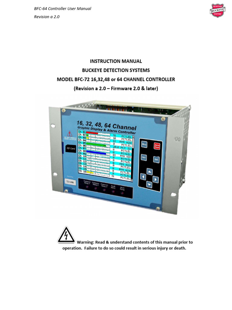 BFC-64 Controller User Manual | PDF | Power Supply | Relay
