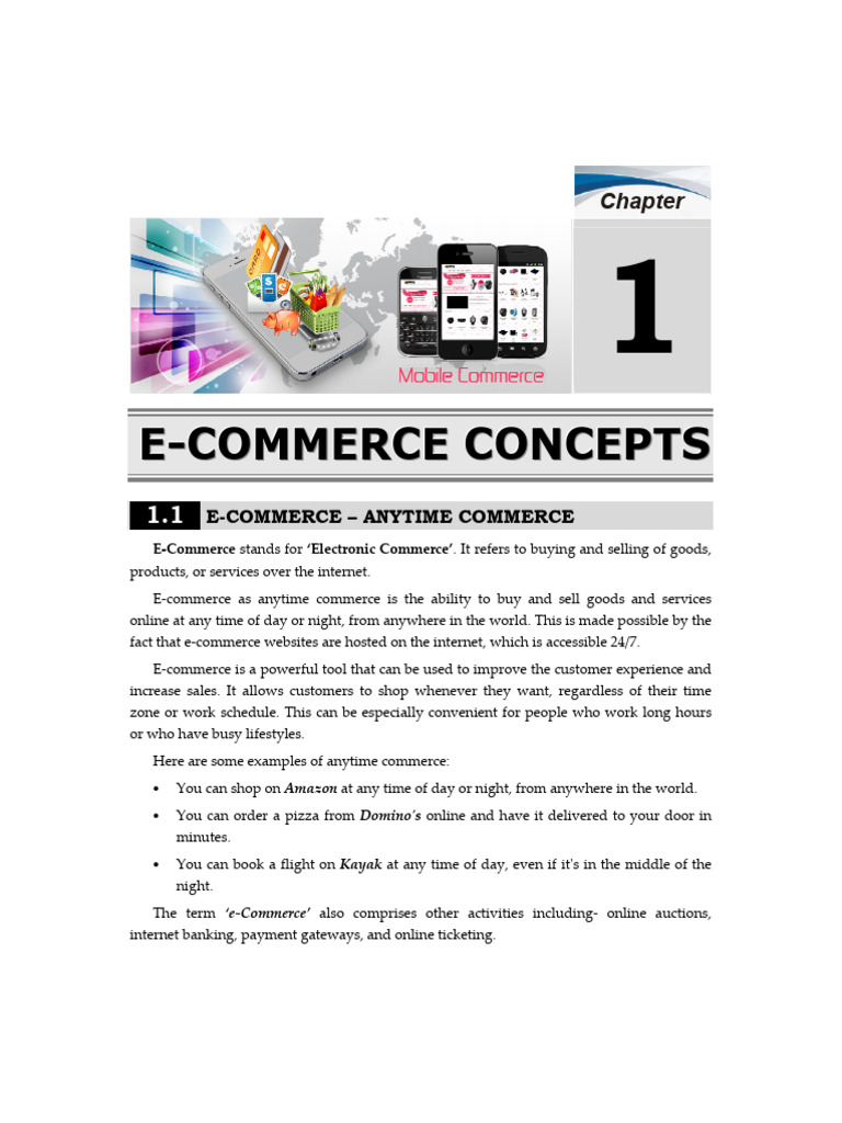 E-Commerce Concepts and Benefits | PDF | E Commerce | Mobile App