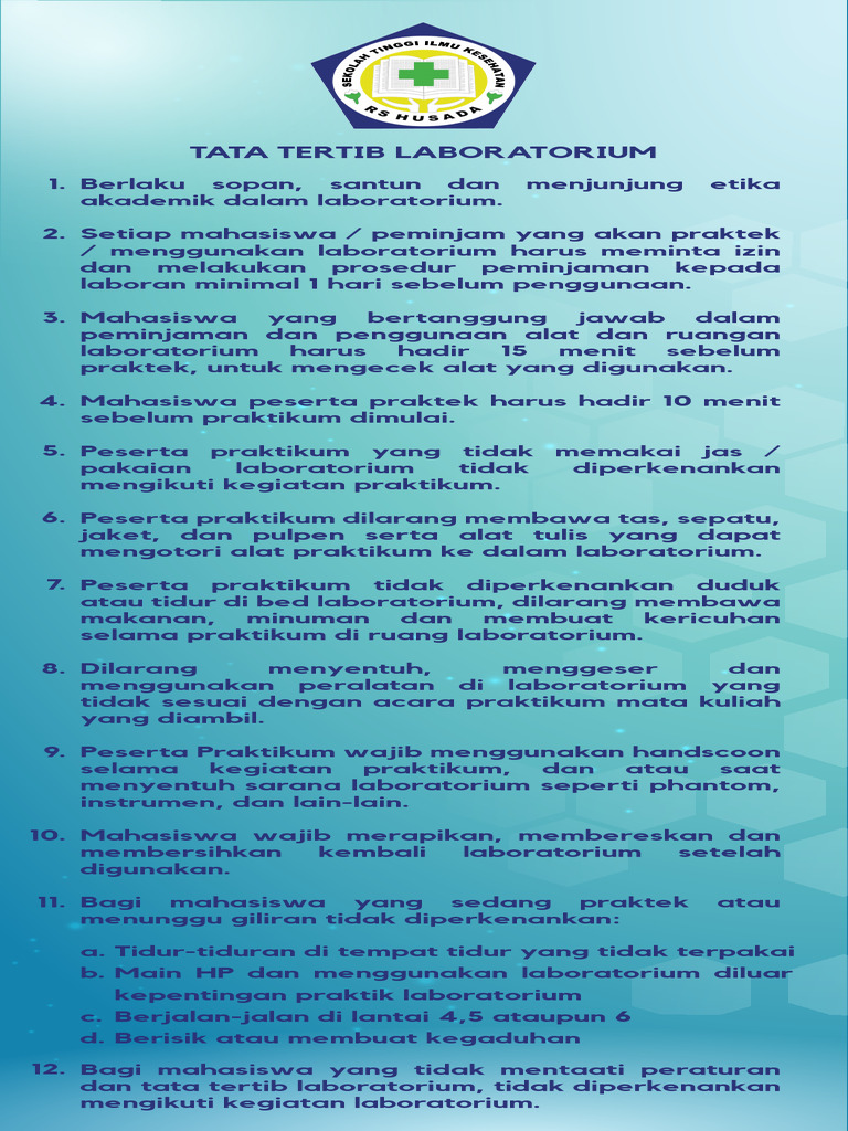 X Banner - Tata Tertib Lab | PDF