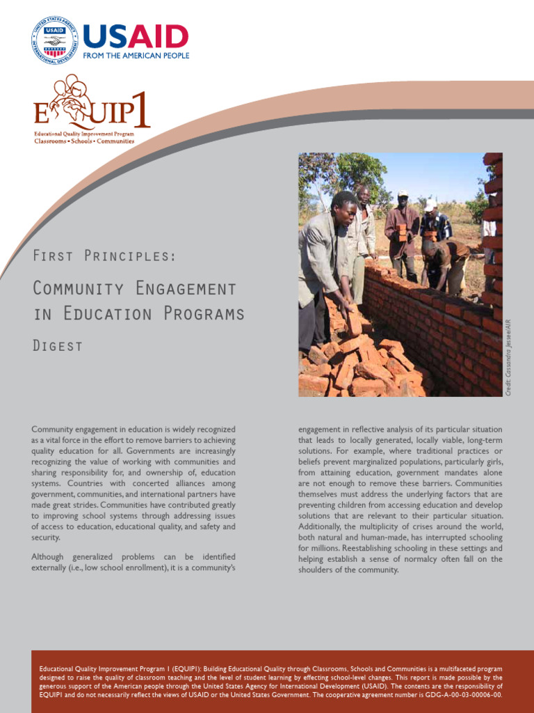 2 Community Engagement in Education Programs | Download Free PDF | Capacity Building | Community