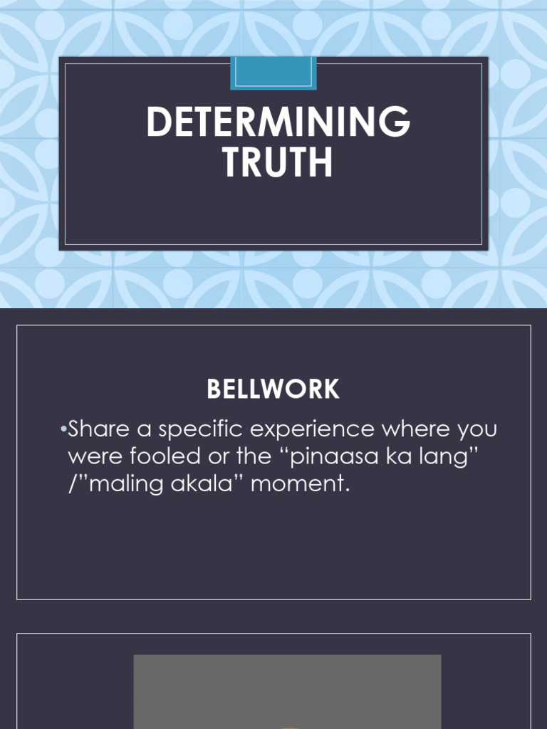 Determining Truth | PDF | Truth | Theory