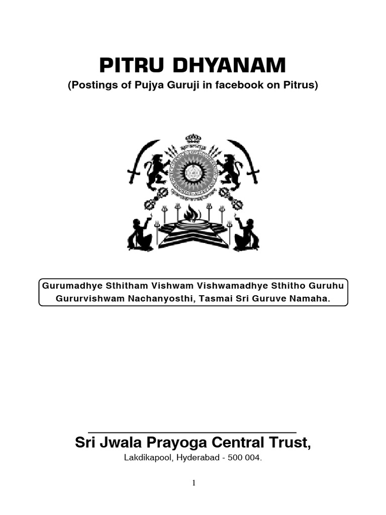 Pitru Dhyanam English | PDF | Soul | Karma
