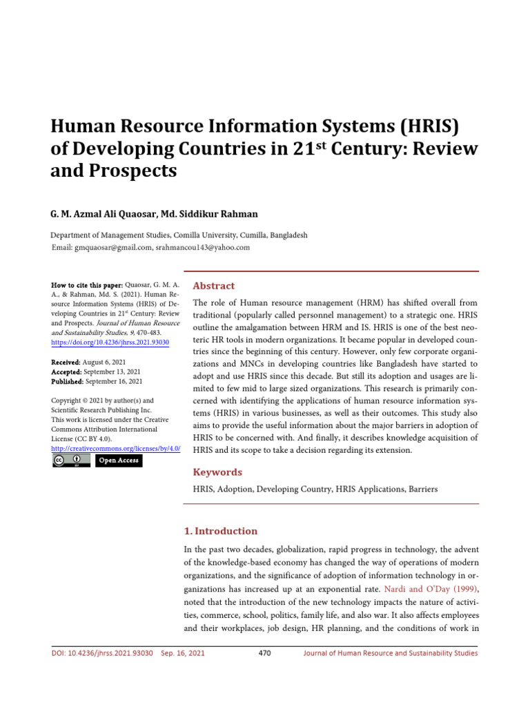 HRIS | PDF | Human Resource Management | Payroll