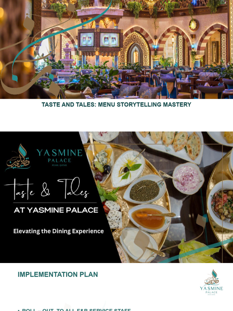 Taste and Tales Menu Knowledge Training | PDF | Customer Experience | Brand