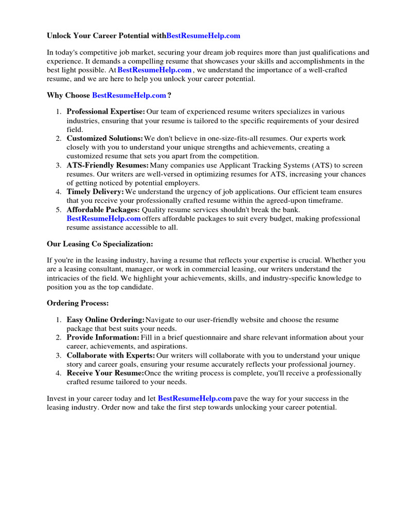 Leasing Consultant Resume Sample | PDF | Résumé | Sales