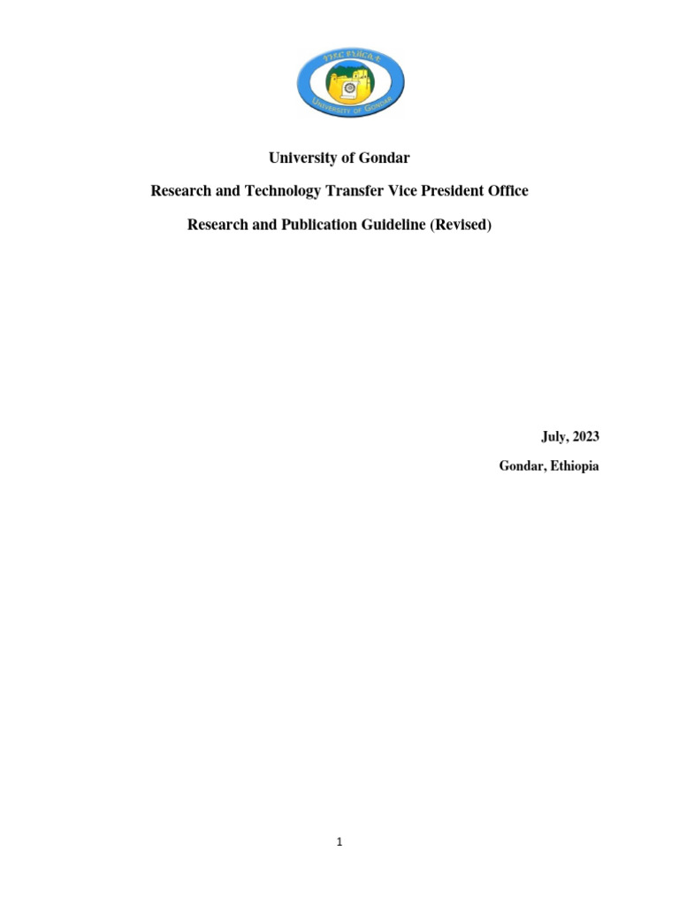 Revised Research Guidlines - 2023 | PDF | Doctor Of Philosophy | University