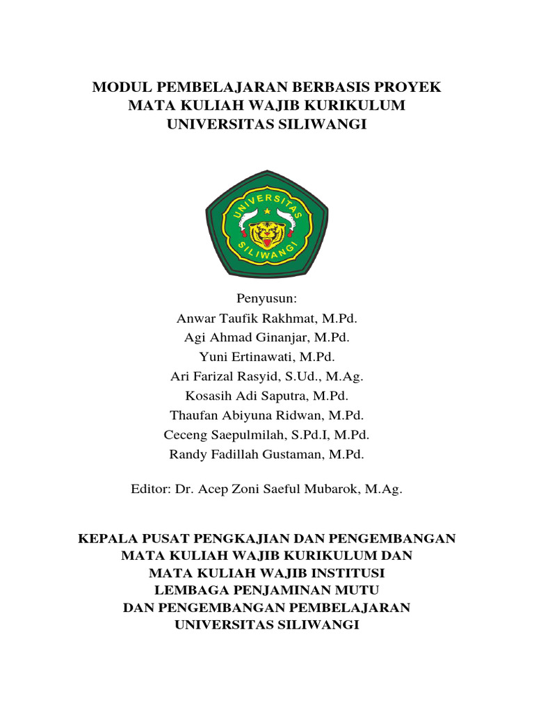 Modul MKWK Berbasis Proyek Unsil | PDF | Karier & Perkembangan