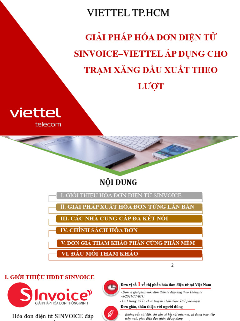 6.Viettel - SLIDE GIỚI THIỆU GIẢI PHÁP XUẤT HĐ XĂNG DẦU | PDF