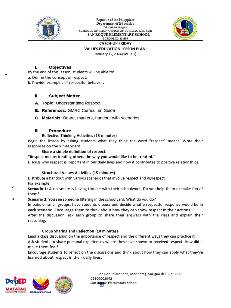 GRADE 4 VALUES | PDF | Self Esteem | Empathy