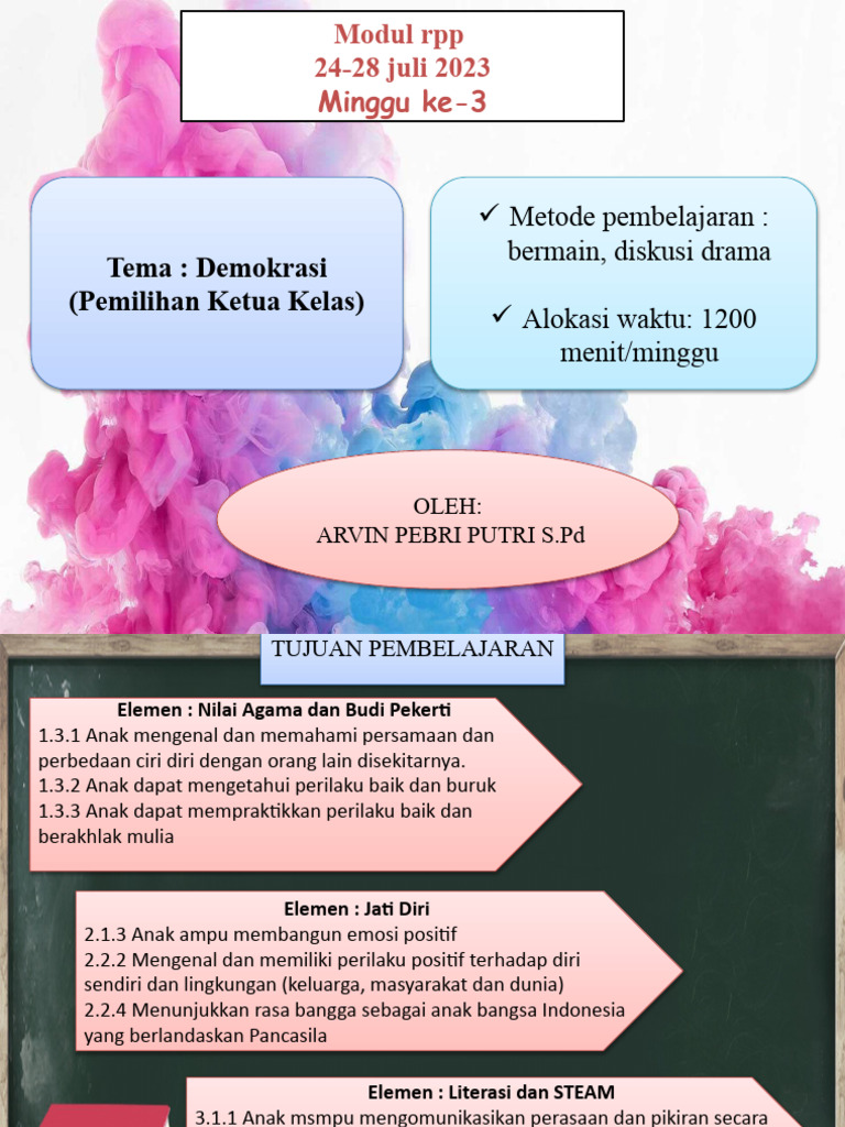 Modul RPP Minggu Ke-3 | PDF | Karier & Perkembangan | Sains & Matematika