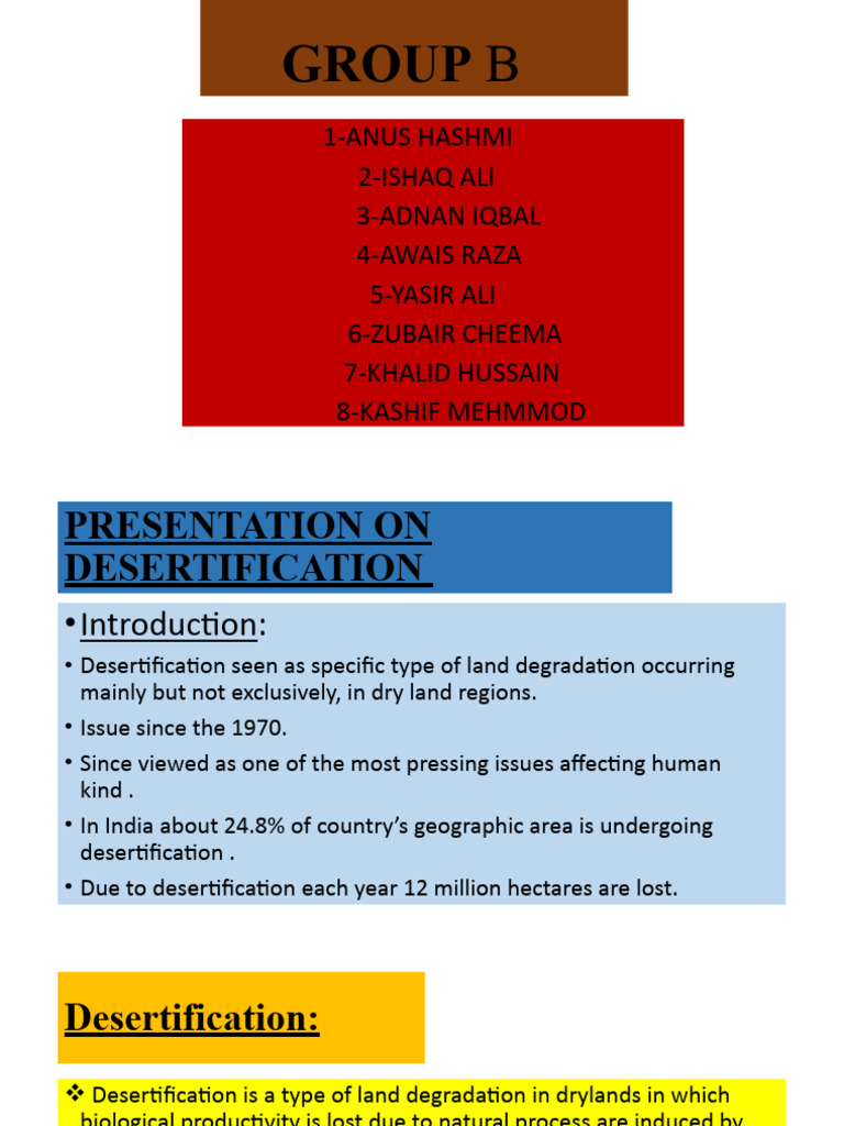 Presentation Desertification | PDF