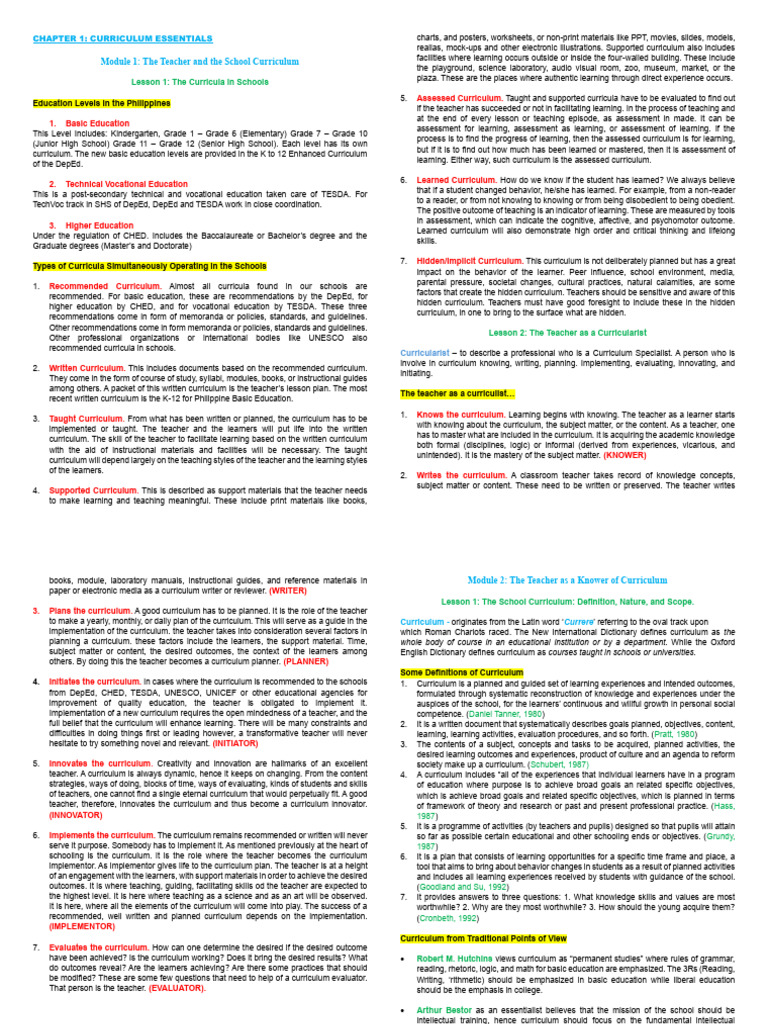 Understanding School Curriculum Types | PDF | Curriculum | Learning