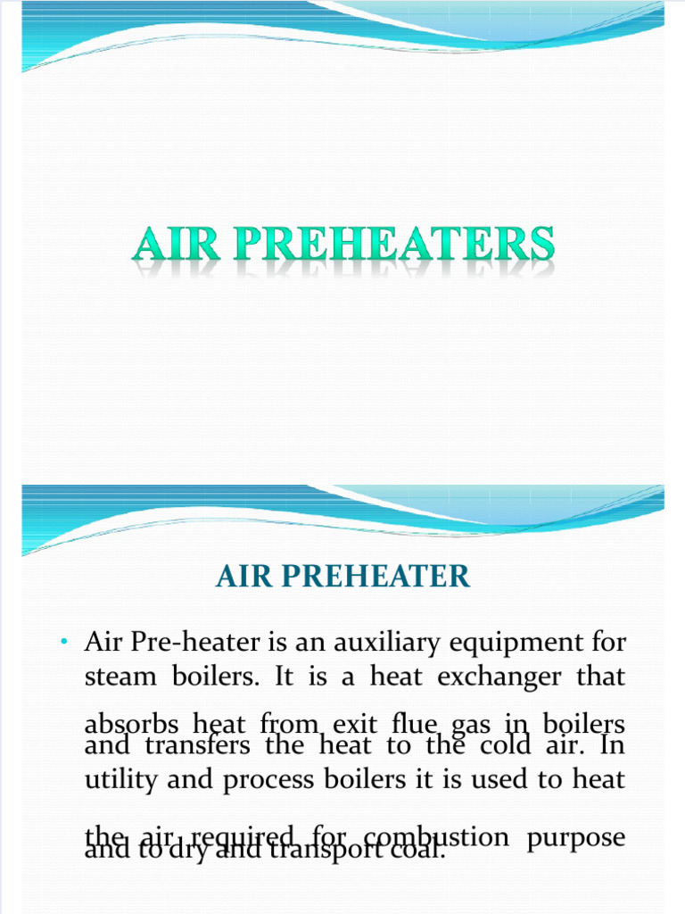 Air Preheater Types in Thermal Power Plants | PDF | Boiler | Energy ...