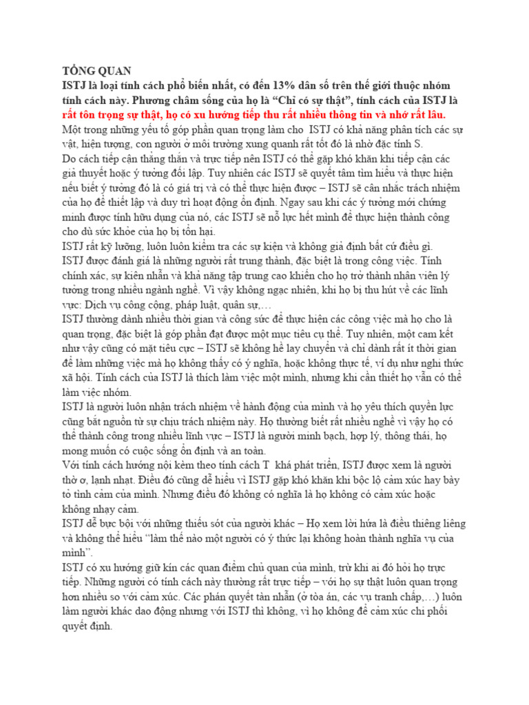 ISTJ | PDF