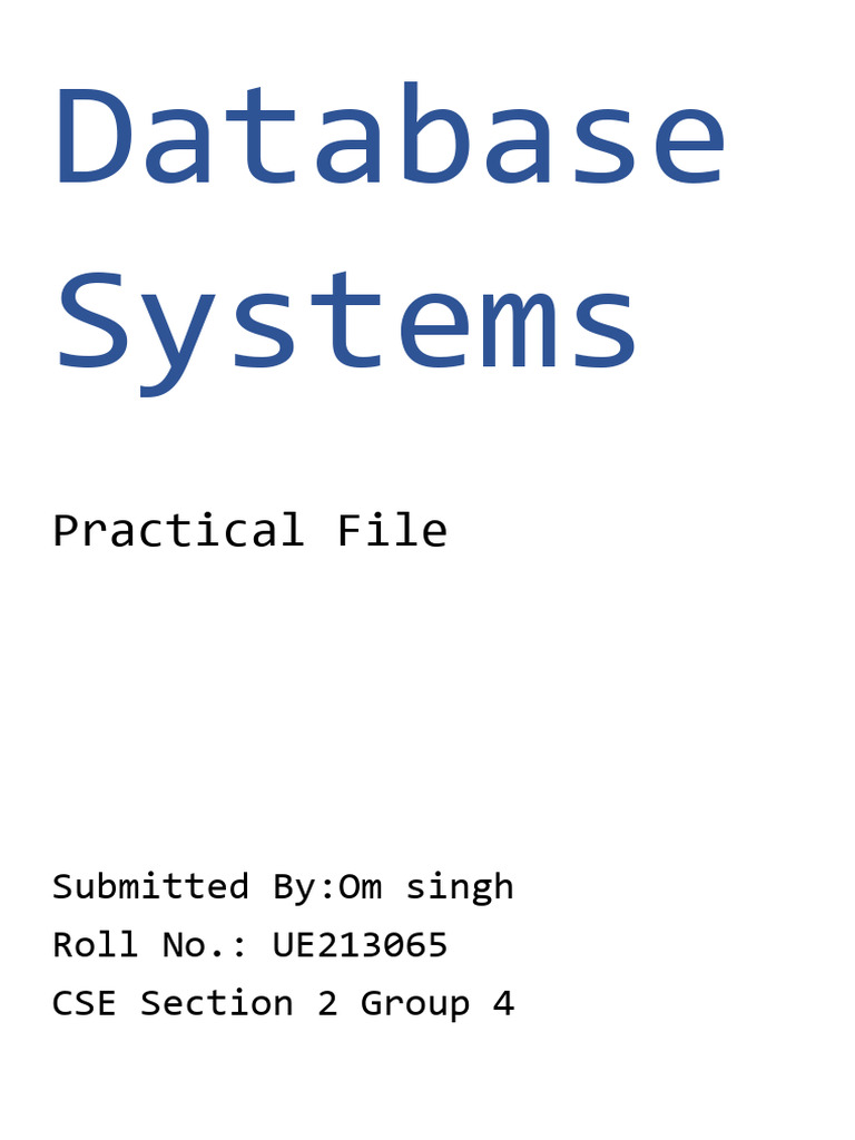 Database Systems | PDF | Databases | Sql Database Systems | PDF | Databases | Sql