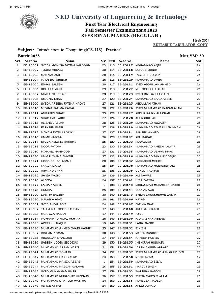 Introduction To Computing (CS-113) Practical (4 Teachers) | PDF | Life Of Muhammad | Banu Hashim