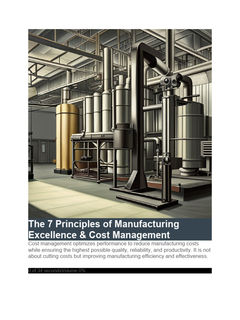 The 7 Principles of Manufacturing Excellence | PDF | Cost Accounting ...