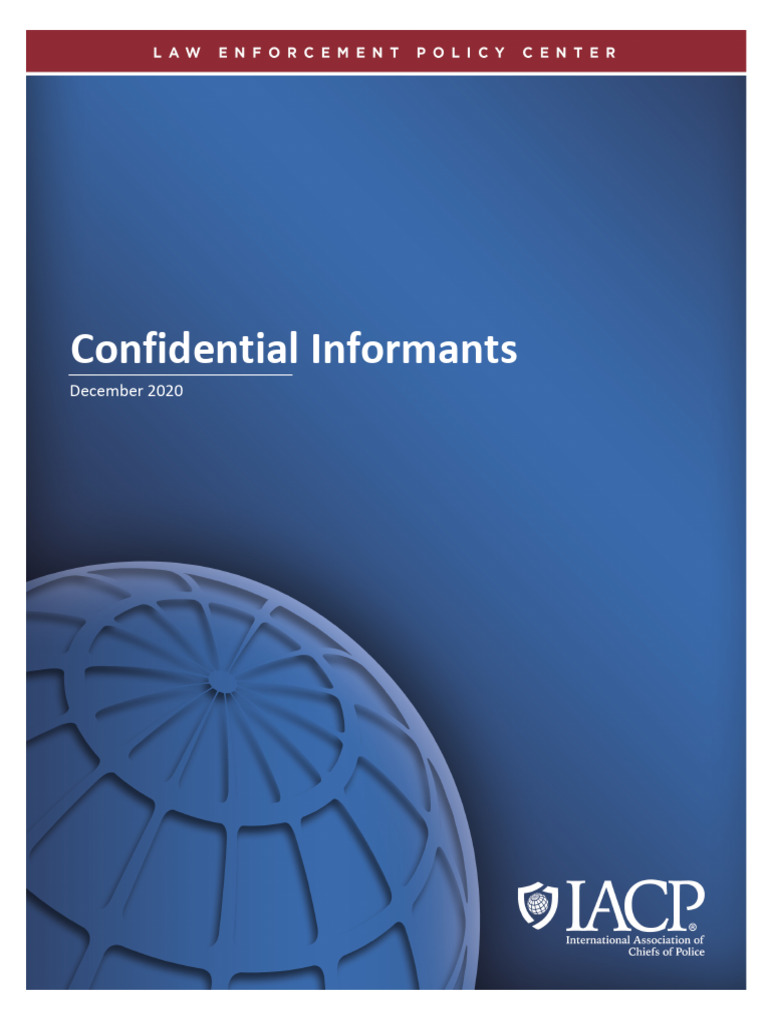 Confidential Informants - All Documents | PDF | Police | Policy
