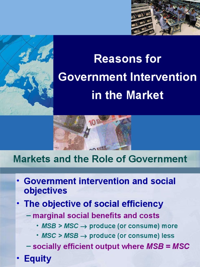 Reasons for Government Intervention in the Market | Monopoly | Externality