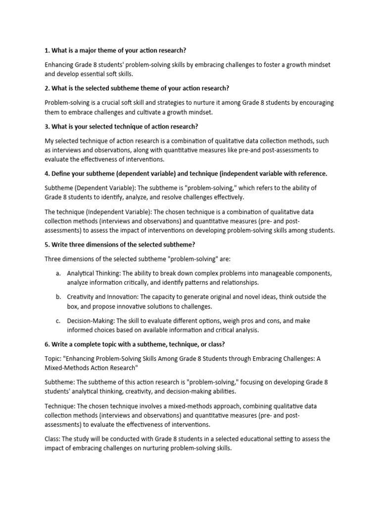 Research proposal | PDF | Critical Thinking | Creativity