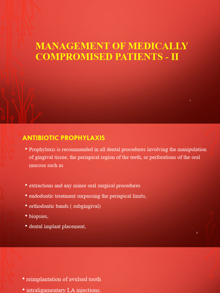 L11 Medically Compromised Patients 2 | PDF | Bleeding | Corticosteroid