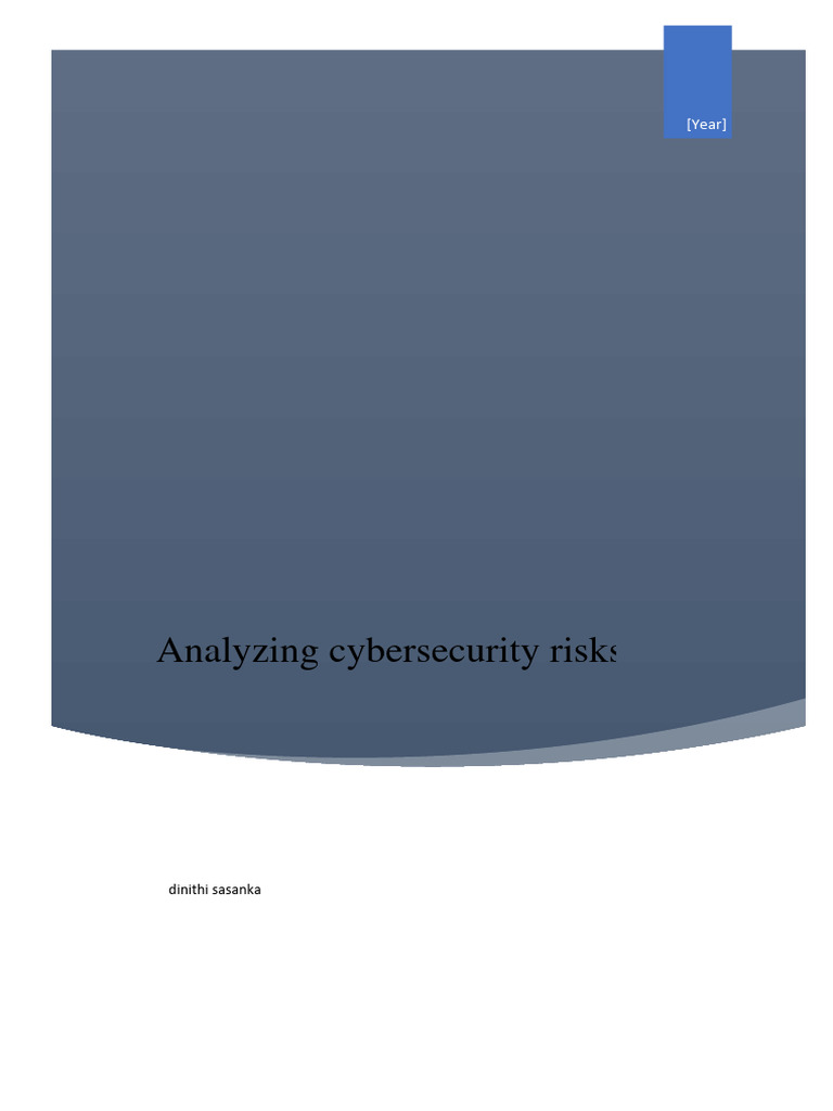 Identify Cybersecurity Risks | PDF | Computer Security | Security Identify Cybersecurity Risks | PDF | Computer Security | Security