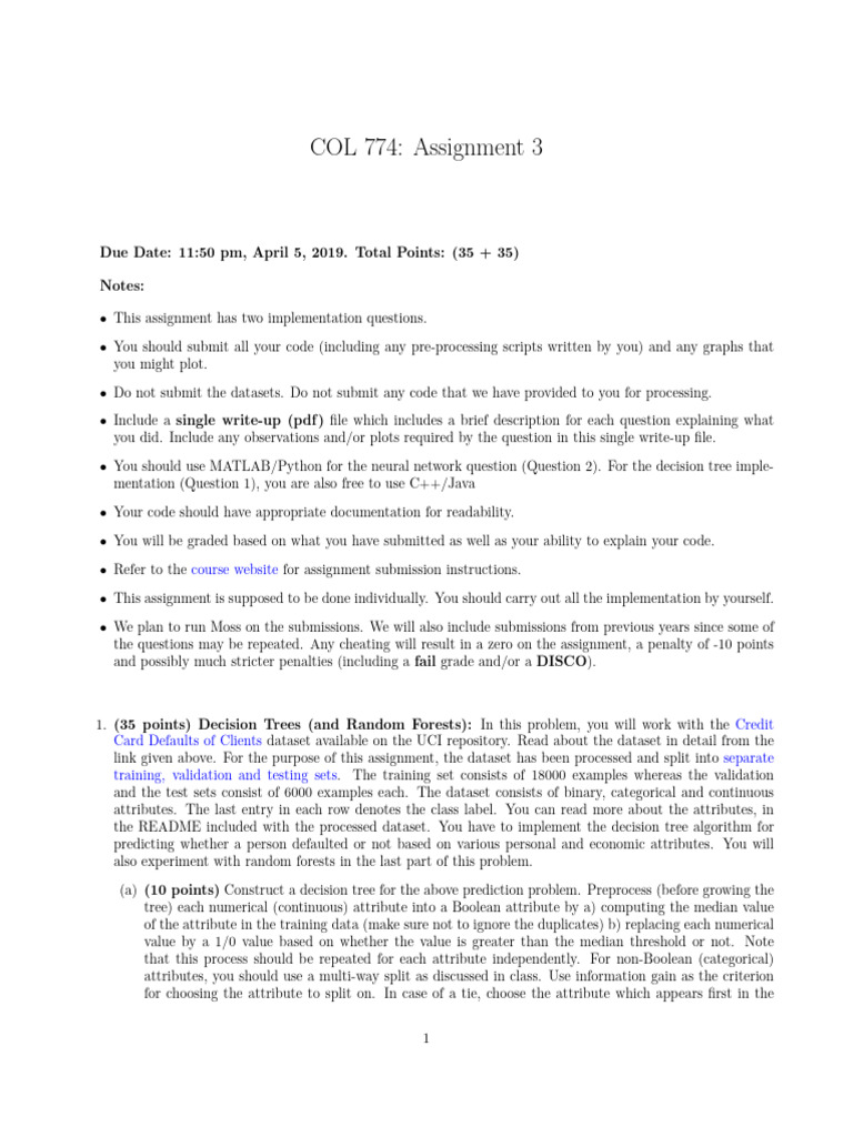 Ass3 v1 | PDF | Artificial Neural Network | Machine Learning