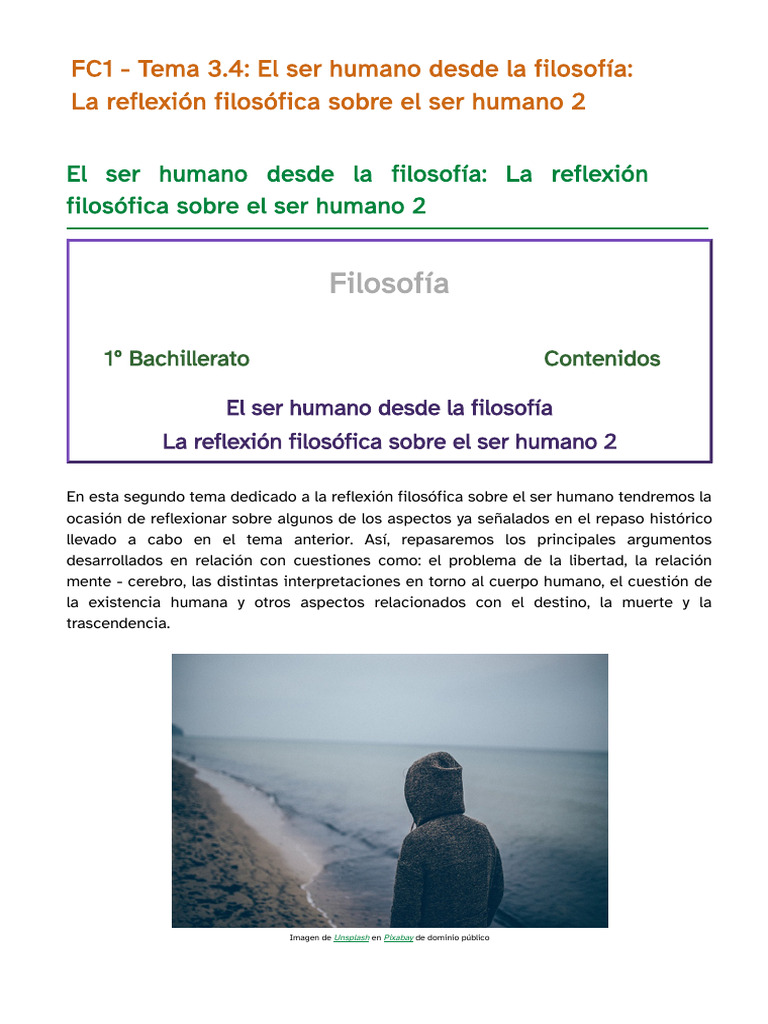 El Ser Humano y Su Entorno Filosófico | PDF | Monismo | Determinismo