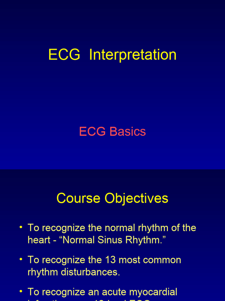 ECG Updated | PDF | Electrocardiography | Internal Medicine