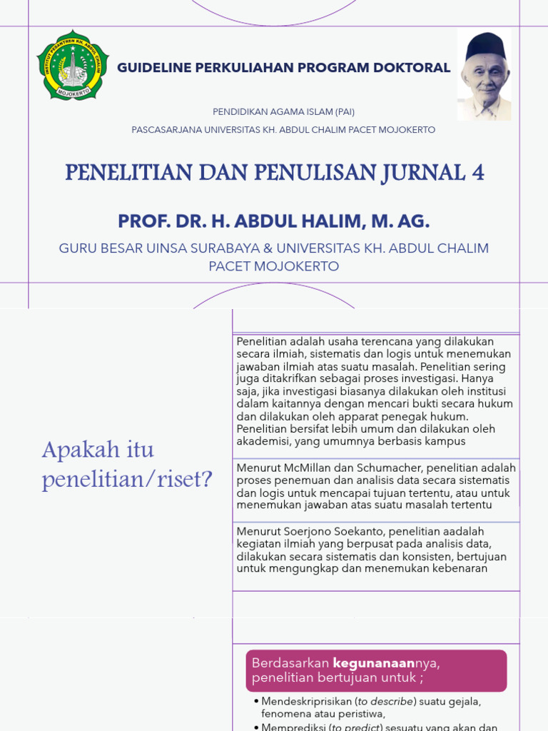 Langkah Penelitian Prof. Abdul Halim | PDF