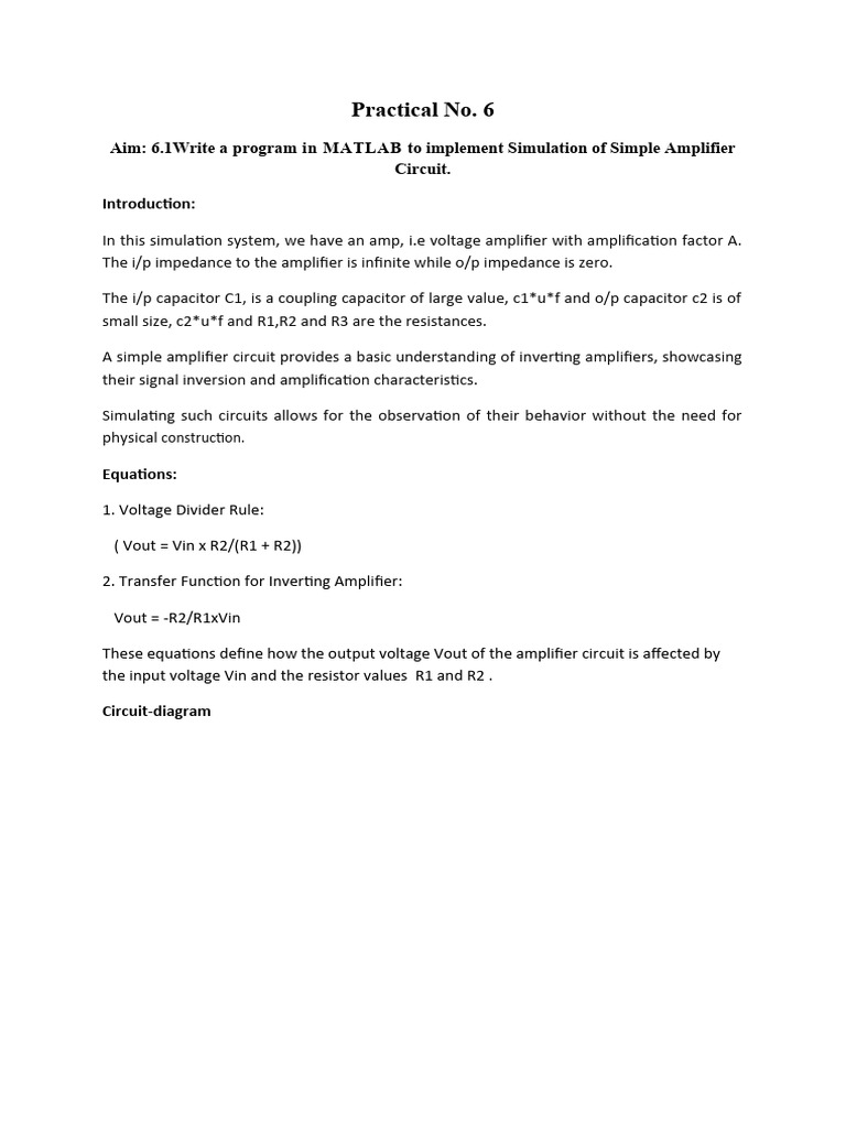 Practical No6 | PDF | Amplifier | Electronic Engineering