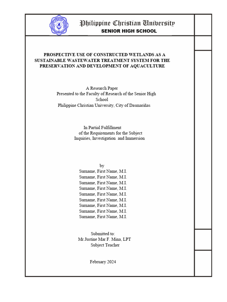 SHS Template Format Chapter 2 | PDF | Filtration | Analysis Of Variance